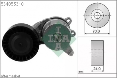 1662040020 TOYOTA - Натяжная планка, поликлиновой ремень. Замена ...