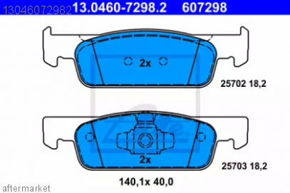 410609646R RENAULT - Комплект тормозных колодок, дисковый тормоз ...