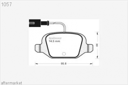 1057 mga - Комплект тормозных колодок, дисковый тормоз. Замена ...