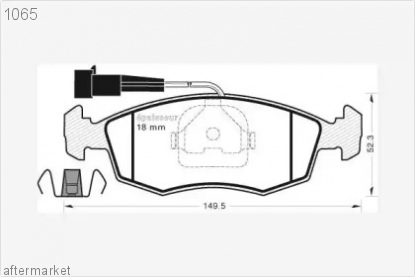 1065 mga - Комплект тормозных колодок, дисковый тормоз. Замена ...