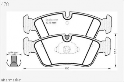 478 MGA - Комплект тормозных колодок, дисковый тормоз. Замена, описание ...