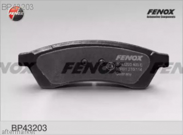 BP43203 FENOX - Комплект тормозных колодок, дисковый тормоз. Замена ...