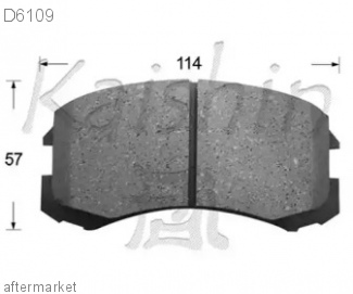 d6109 kaishin - Комплект тормозных колодок, дисковый тормоз. Замена ...