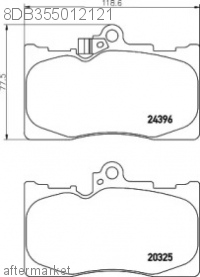 0446530500 LEXUS - Комплект тормозных колодок, дисковый тормоз. Замена ...