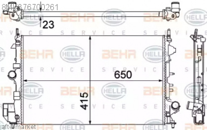 1300284 OPEL - Радиатор, охлаждение двигателя. Замена, описание, фото ...