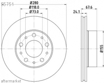 55751 PAGID - Тормозной диск. Замена, описание, фото, аналоги, цены, купить запчасти в ближайшем ...