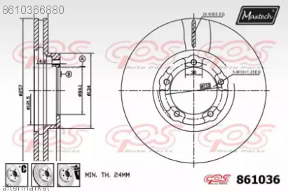 8610366880 MAXTECH - Тормозной диск. Замена, описание, фото, аналоги ...