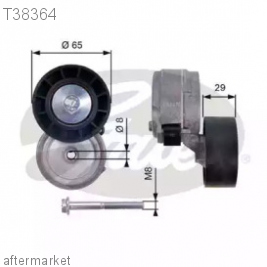 T38364 GATES - Натяжной ролик, поликлиновойремень. Замена, описание ...