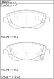 KD2533 ASIMCO - Комплект тормозных колодок. Замена, описание, фото, аналоги, цены, купить ...