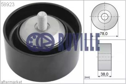 22650858 VOLVO - Паразитный / ведущий ролик, поликлиновой ремень ...