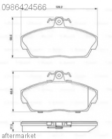 0986424566 BOSCH - Комплект тормозных колодок, дисковый тормоз. Замена ...
