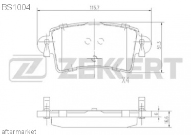 BS1004 ZEKKERT - Комплект тормозных колодок, дисковый тормоз. Замена, описание, фото, аналоги ...