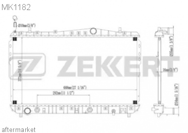 MK1182 ZEKKERT - Радиатор, охлаждение двигателя. Замена, описание, фото ...